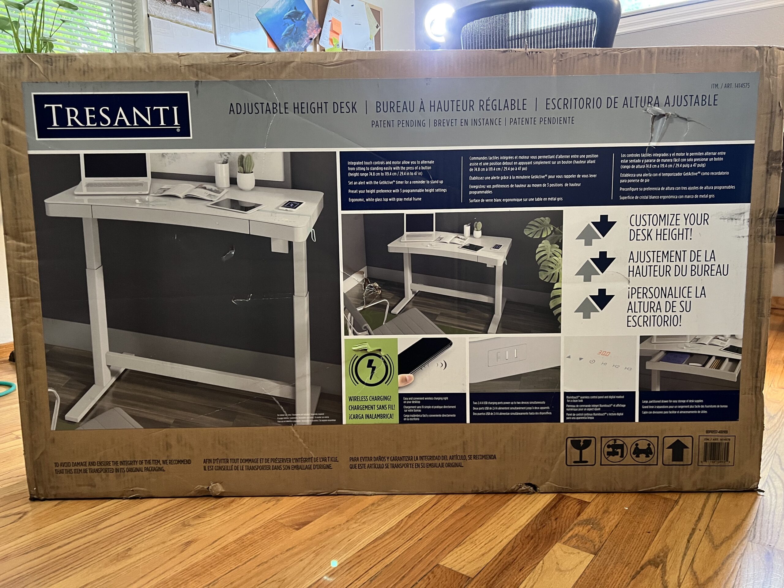 Tresanti Adjustable Stand Up Desk at Costco Review (I love My New Desk!)