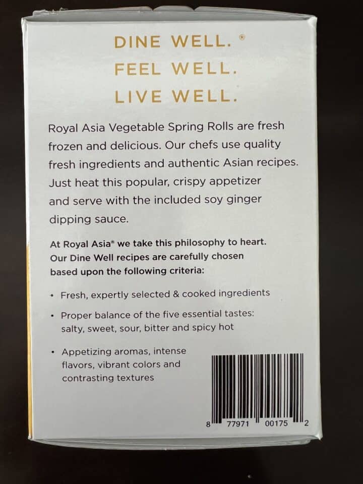 Frozen Royal Asia Vegetable Spring Rolls at Costco Review