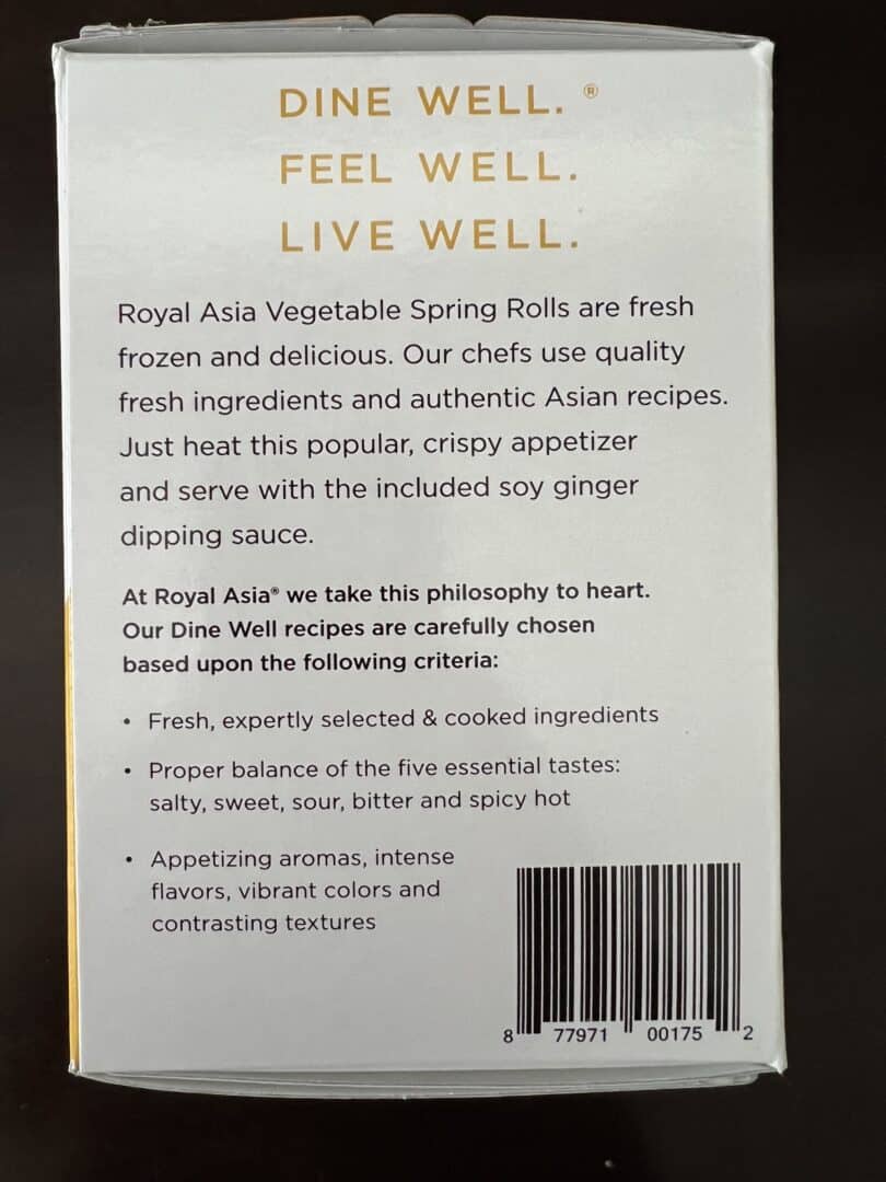 Frozen Royal Asia Vegetable Spring Rolls at Costco Review