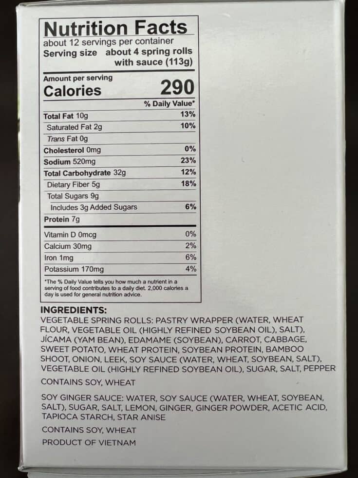 Frozen Royal Asia Vegetable Spring Rolls at Costco Review