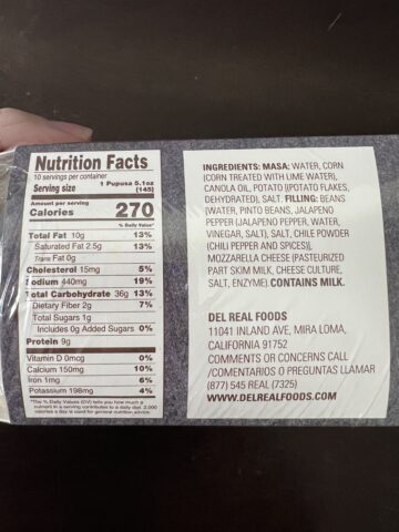 Costco Bean and Cheese Del Real Pupusas Review