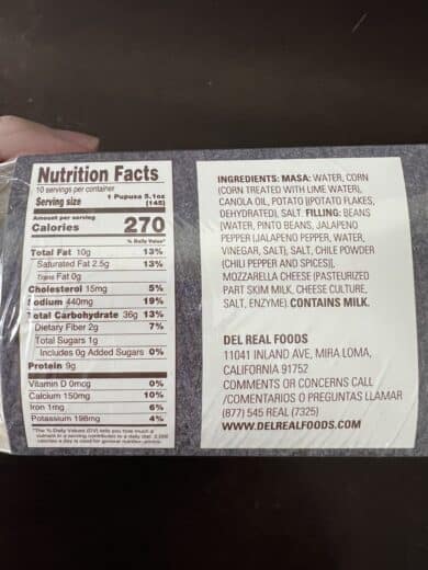 Costco Bean and Cheese Del Real Pupusas Review