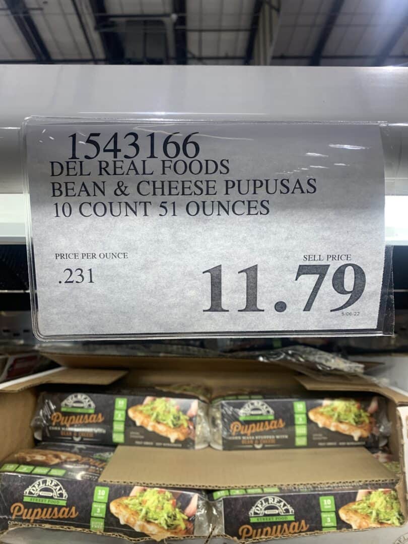 Del Real Pupusas at Costco (With Beans and Cheese Inside)