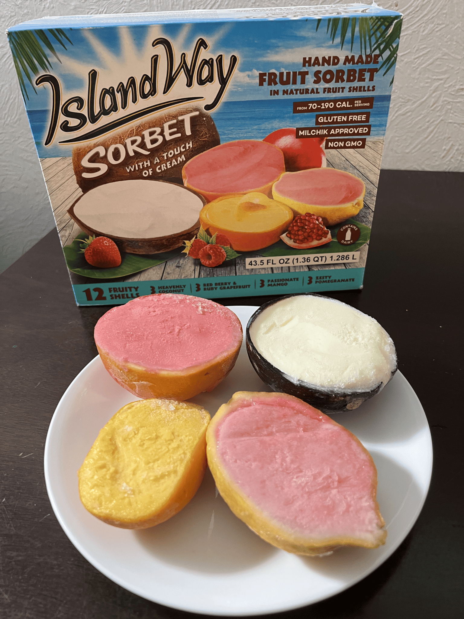 Costco Island Way Sorbet in a Fruit Shell Review