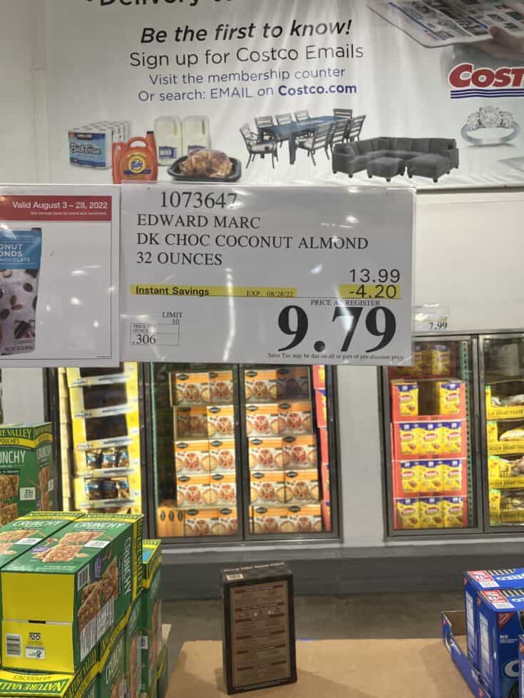 Costco Chocolate Coconut Almonds by Edward Marc