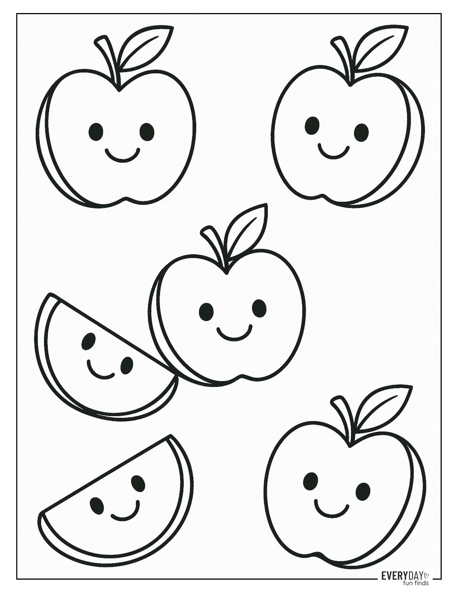 Apple Coloring Pages - Free Printables