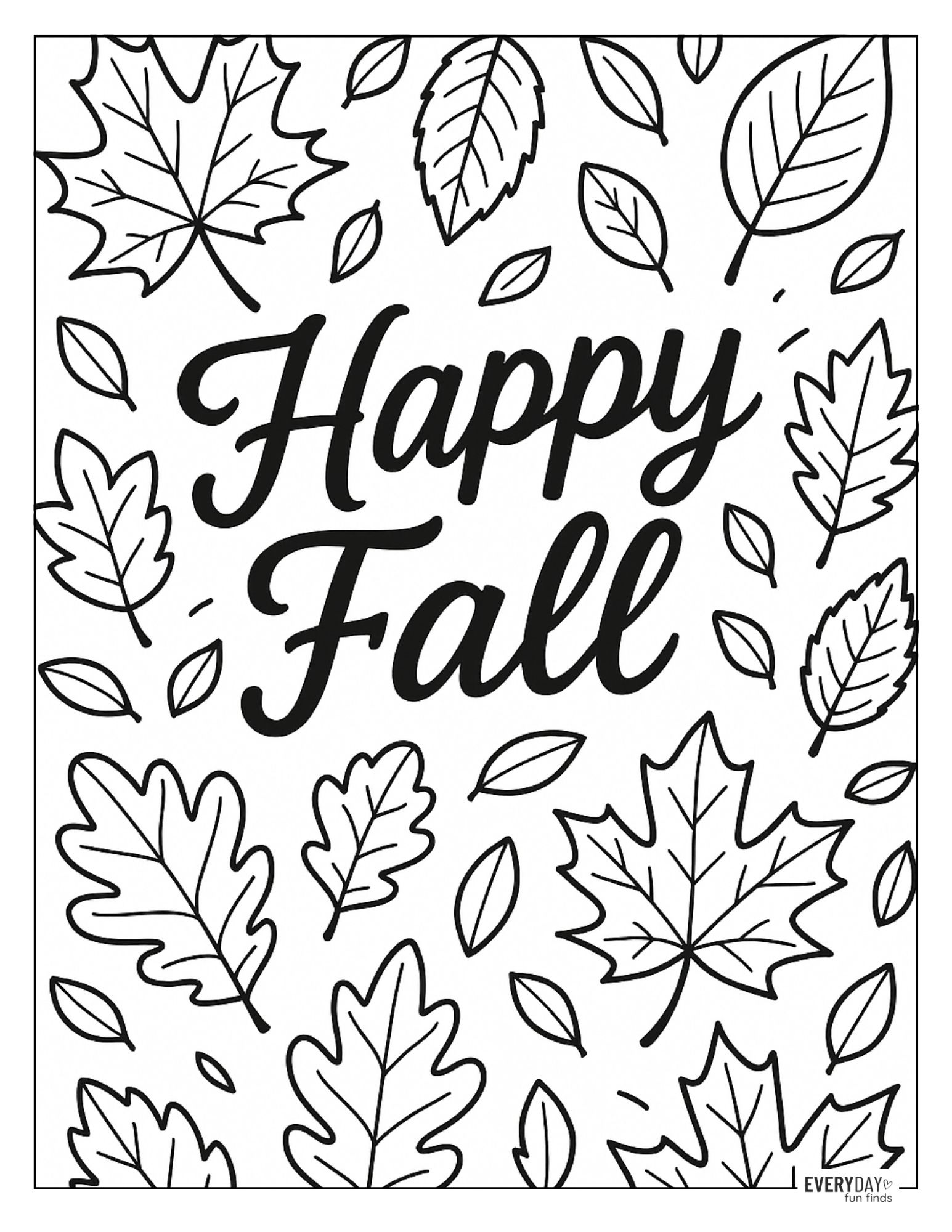 Fall Leaves Coloring Pages - Free Printables
