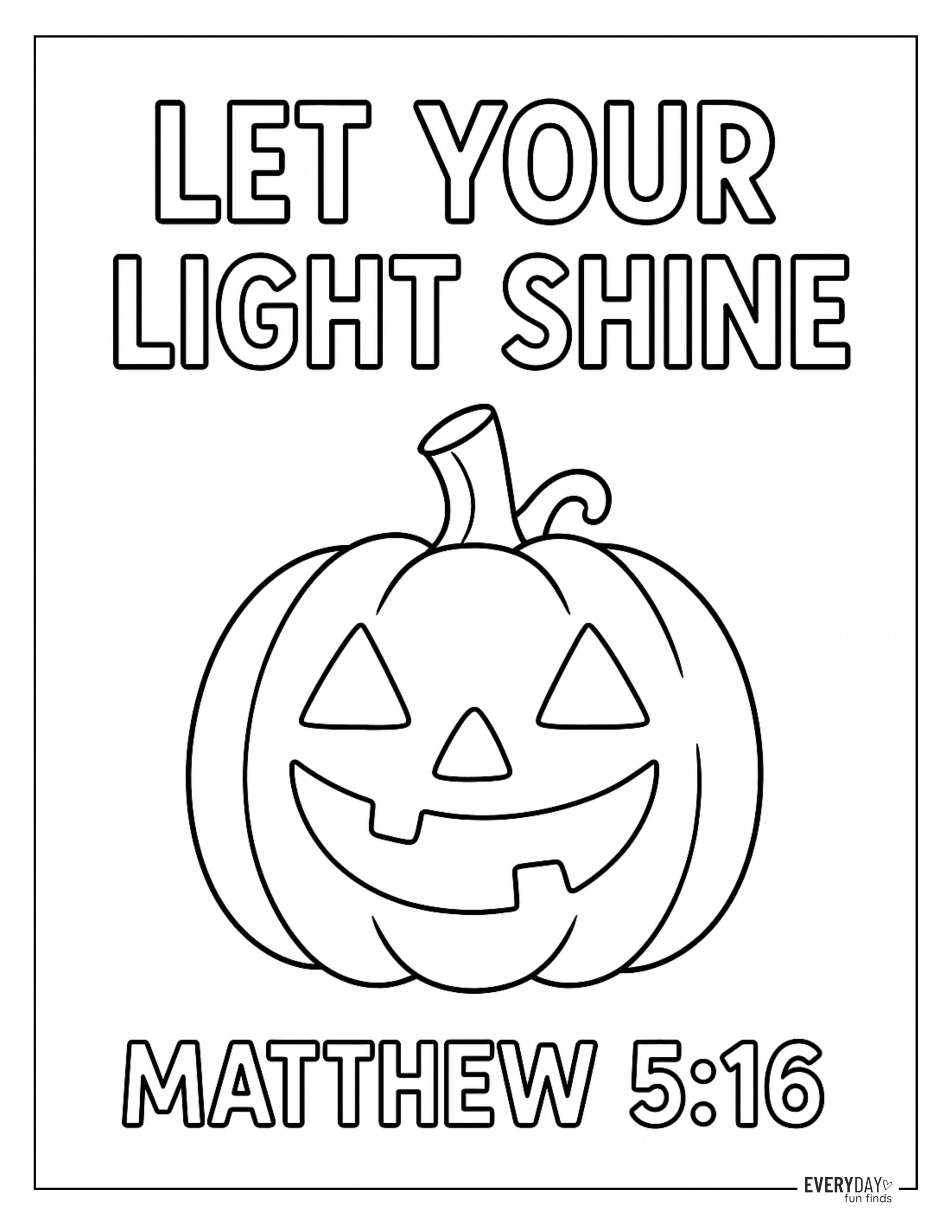 Christian Halloween Coloring Pages - Free Printables